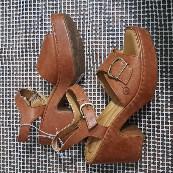 Born | Shoes | Born Browyn Platform 0 Leather Tan Brushed Antique ...